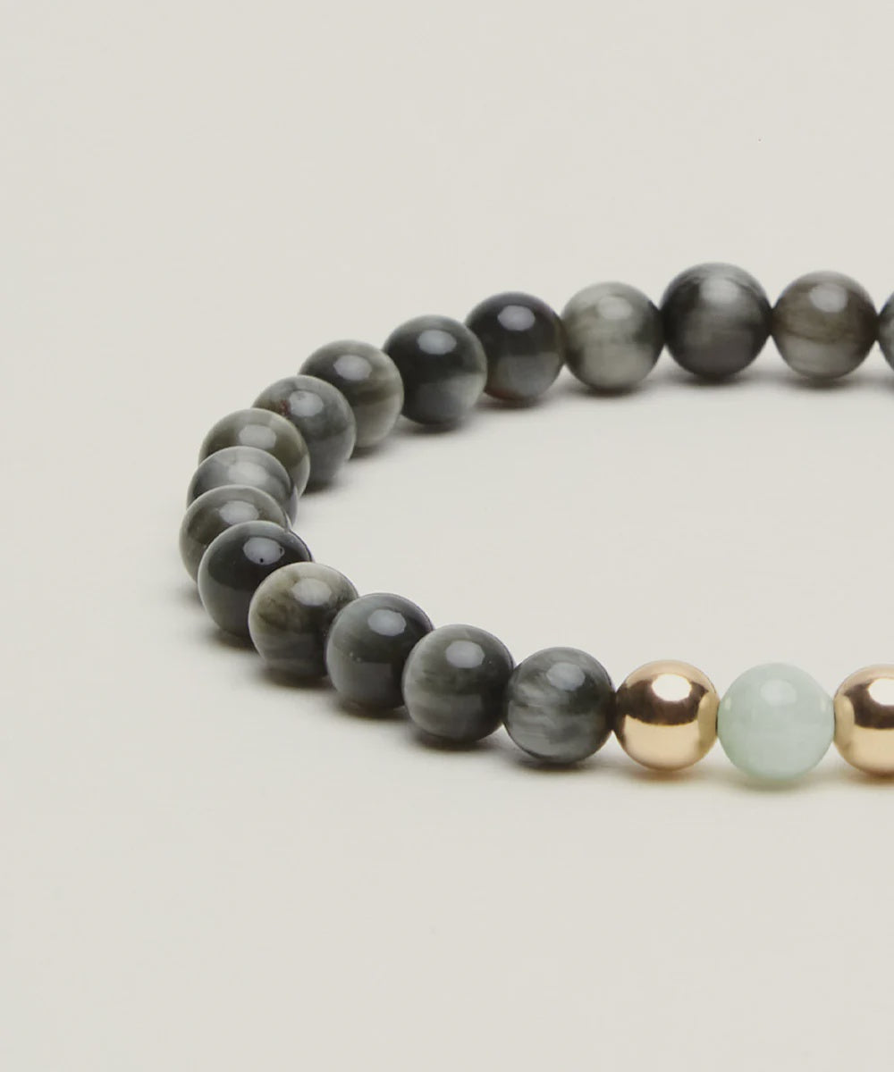 Spiritus Stones - Abundance Bracelet with Jade & Hawk's Eye — WORLD