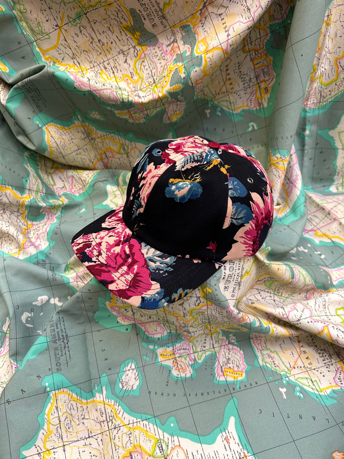 WORLD Baseball Cap 2024 Black Flora Cotton Drill